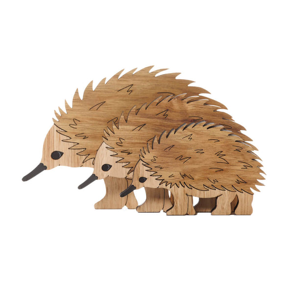 Australian Wooden Gifts Echidna Set of 3 by Pili Pala - Bits of Australia