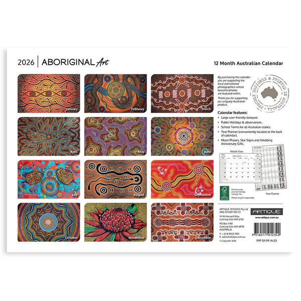 2026 Aboriginal Art Calendar for the best Australian Souvenirs - Bits ...