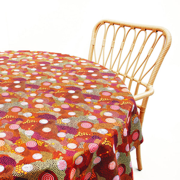 Aboriginal Gifts an Australian Made Round Tablecloth - Bits of Australia