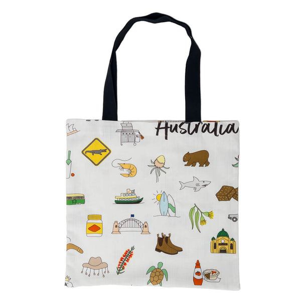 Australian Made Aussie Icons Souvenir Tote Bag - Bits of Australia