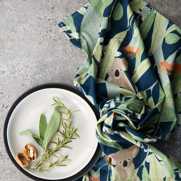 The Best Tea Towels Australia - Koala Amongst Gum Leaves - Bits of ...