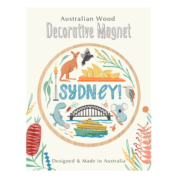Sydney Souvenir Wooden Magnet Made in Australia - Bits of Australia