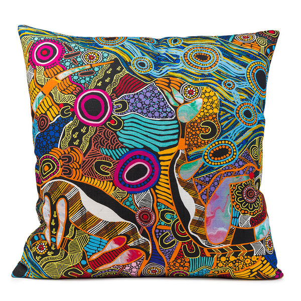 Aboriginal Gifts Cushion Cover Australian Made Justin Butler Artwork ...