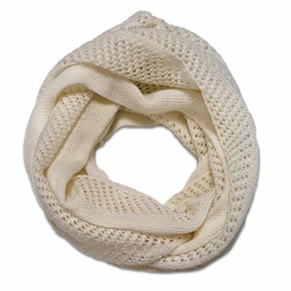 Australian Merino Scarf Infinity Loop in Magnolia White for Women ...
